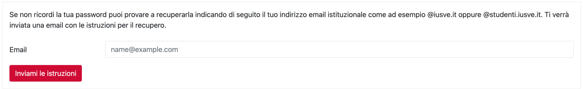 Modifica password - iusve.it